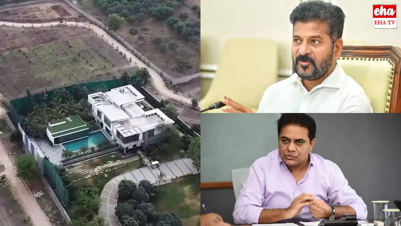 KTR Farm House : కేటీఆర్‌ ఫాంహౌజ్‌పైకి బుల్డోజర్ | CM revanth reddy ...